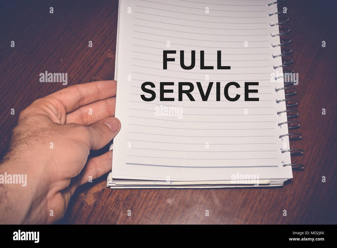 Full service word written on white paper Stock Photo - Alamy