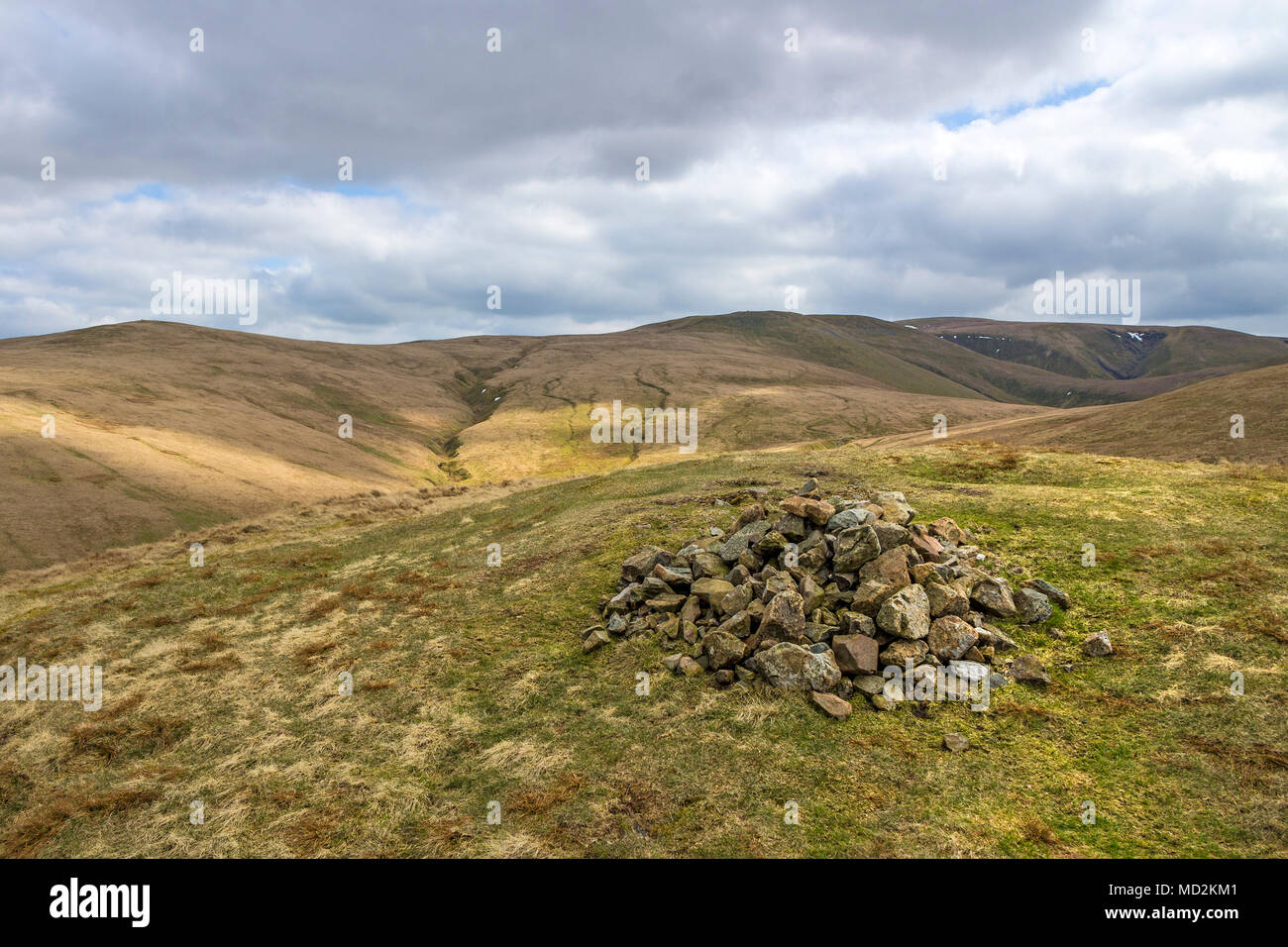 The Summit of Longlands Fell with the View Towards Blae Fell (left) and ...
