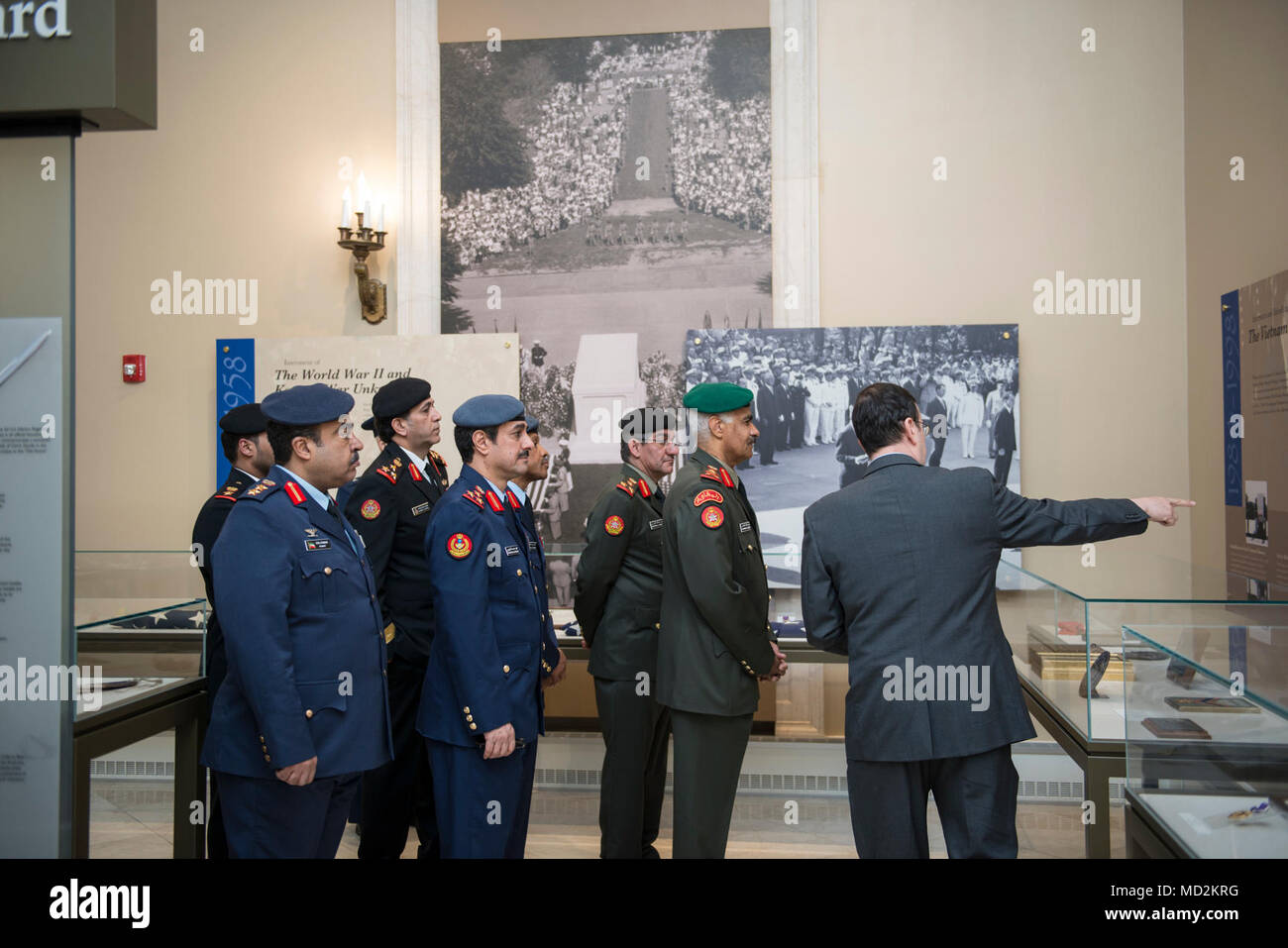 Lt. Gen. Mohammad Khaled Al-Khodr (center), chief of the general staff ...