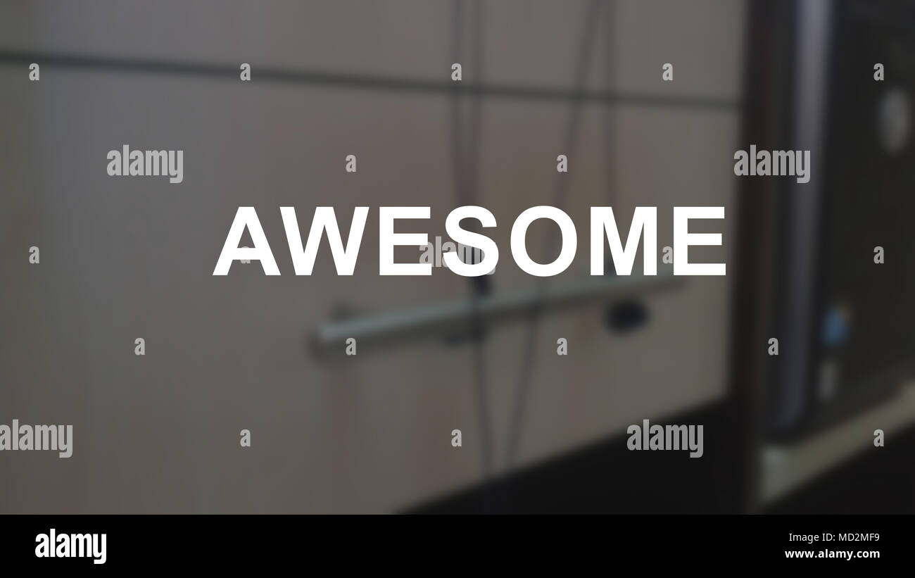 Awesome and word hi-res stock photography and images - Alamy