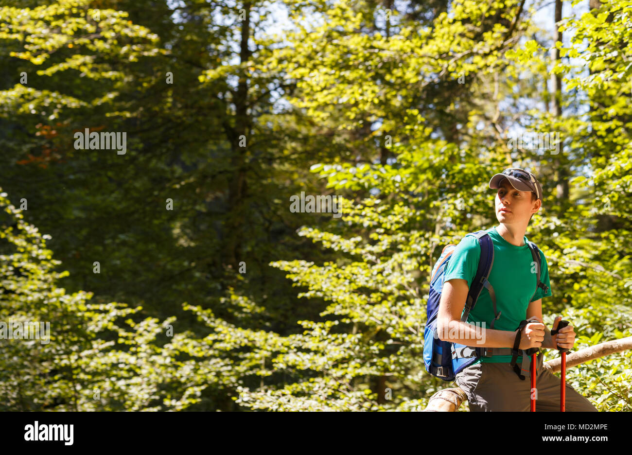 Photo tourist man sticks hi-res stock photography and images - Alamy