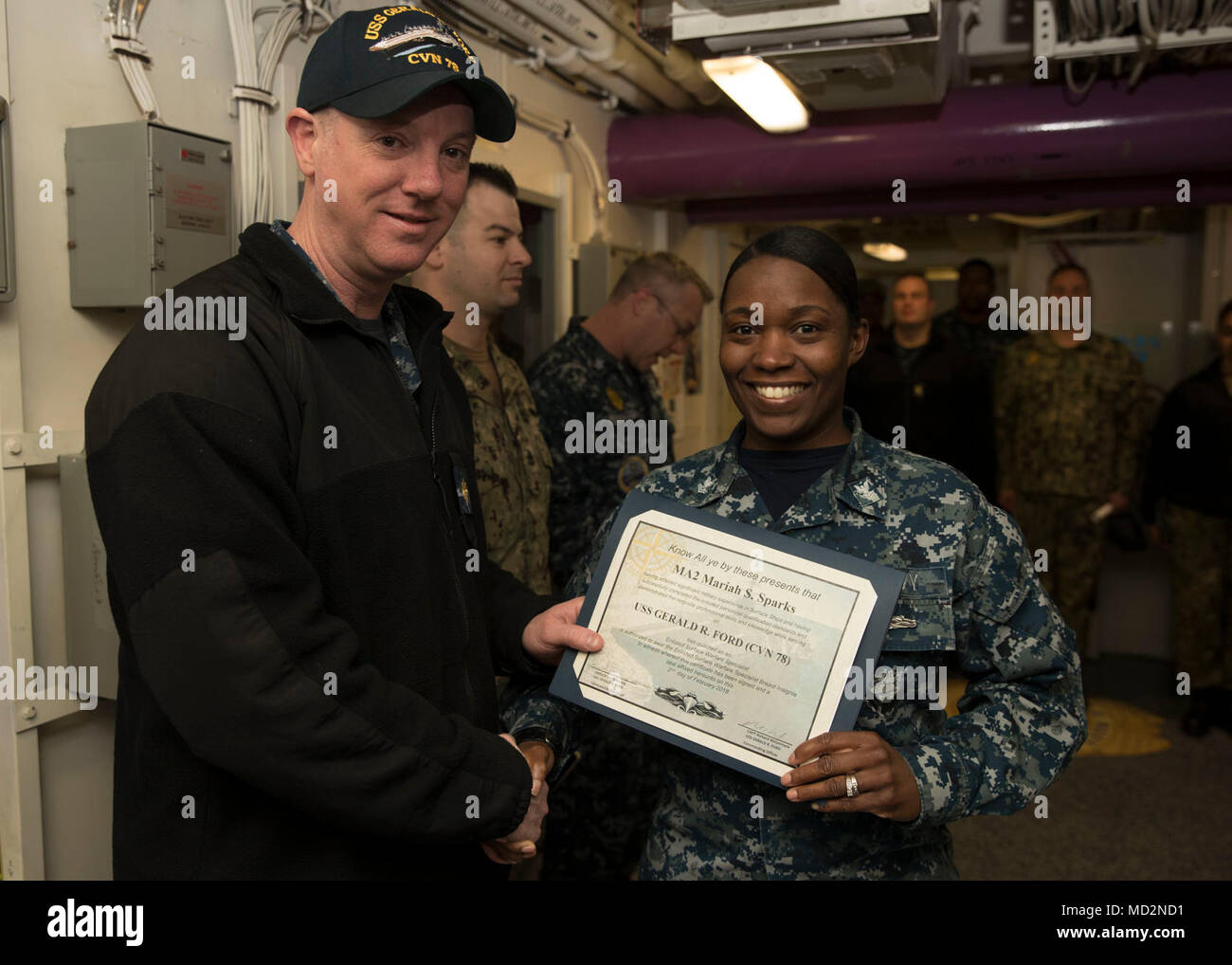 NORFOLK, Va. (Mar. 28, 2018) -- Master-at-Arms 2nd Class Mariah Sparks ...