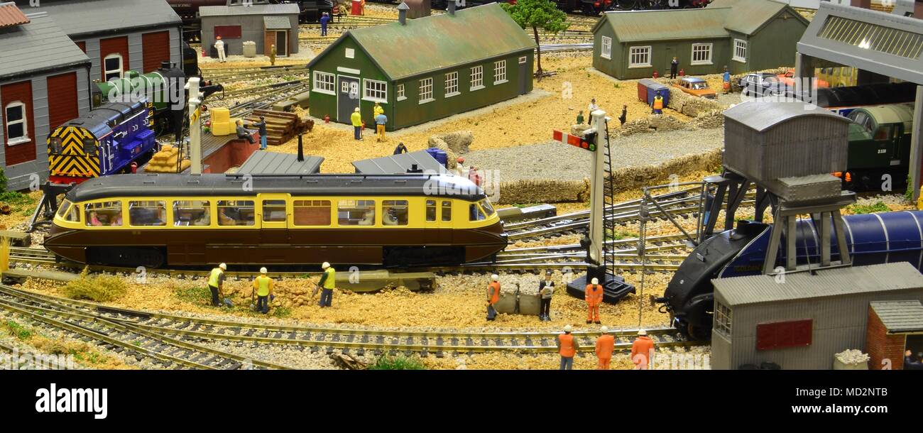 A model railway based on a desert landscape Stock Photo - Alamy