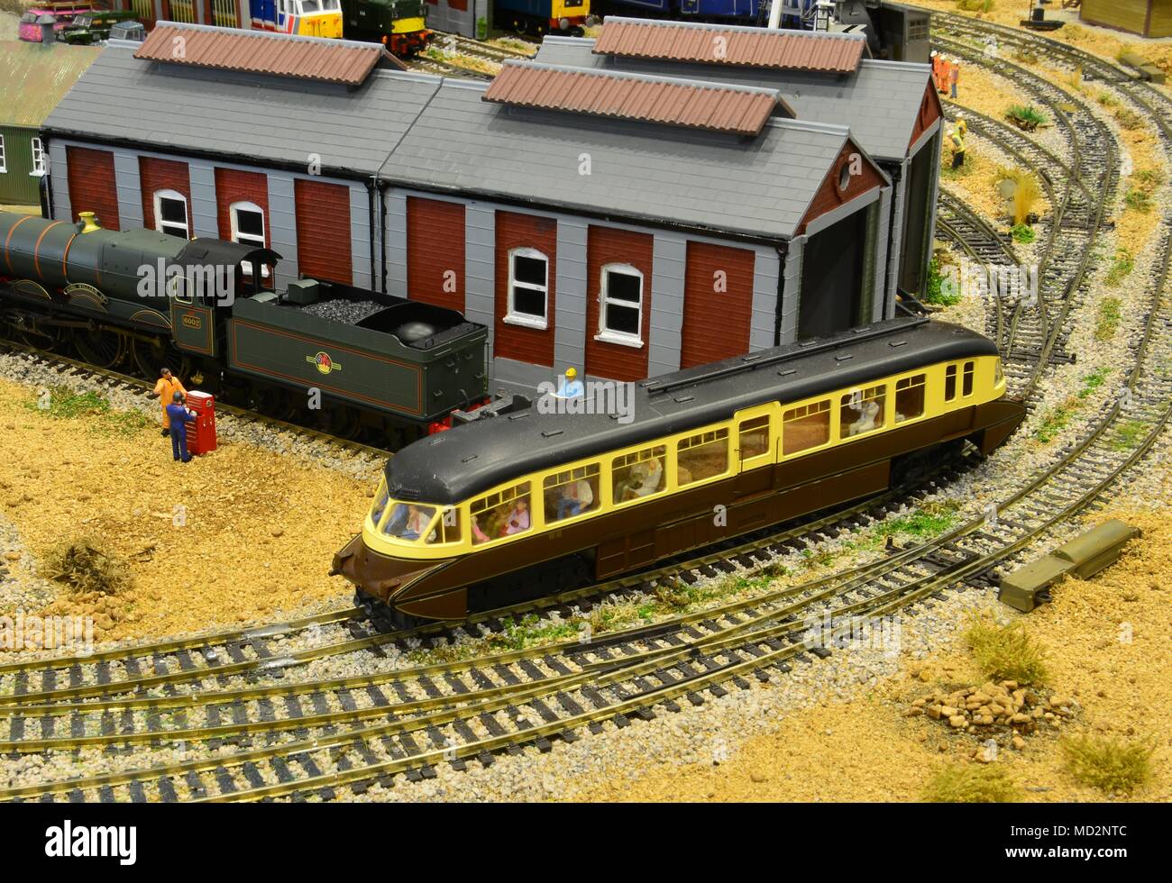 A model railway based on a desert landscape Stock Photo - Alamy