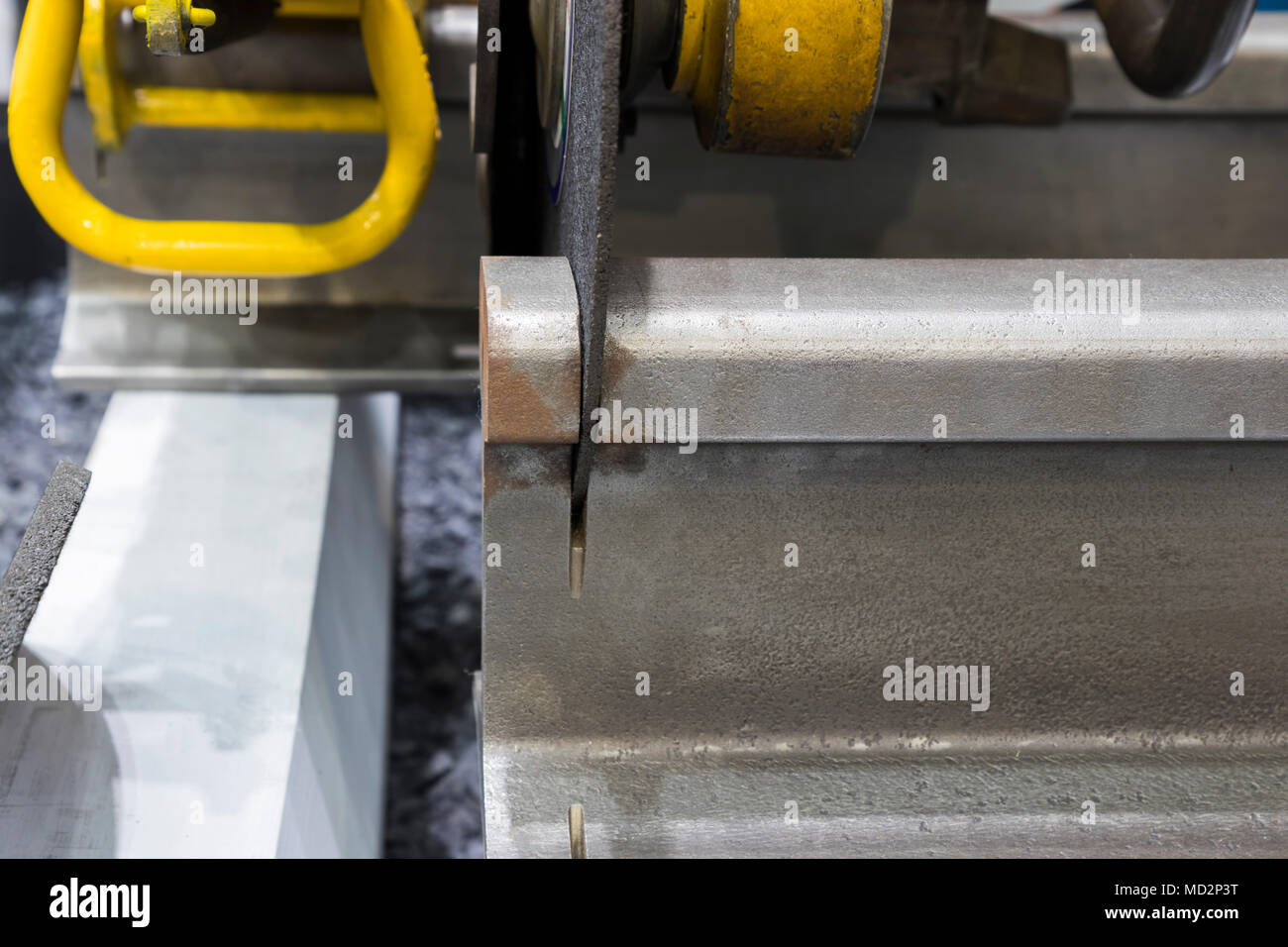 The fiber equipment cutting railway , I Beam Stock Photo - Alamy