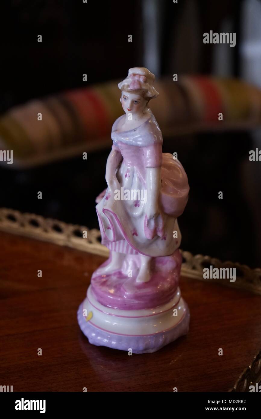 colonial pink lady statue Stock Photo - Alamy