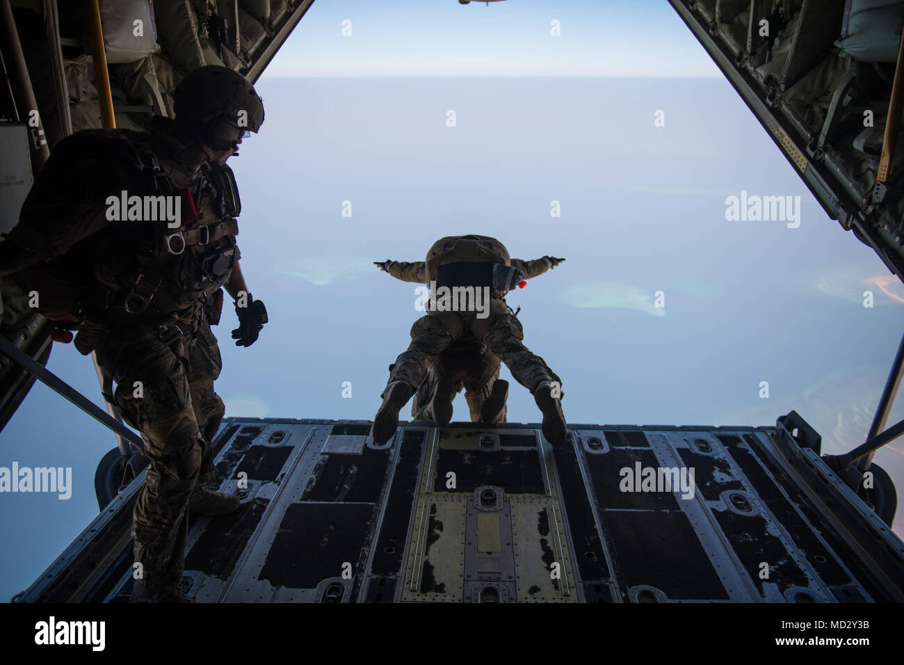 U.S. Airmen from the 82nd Expeditionary Rescue Squadron perform a ...