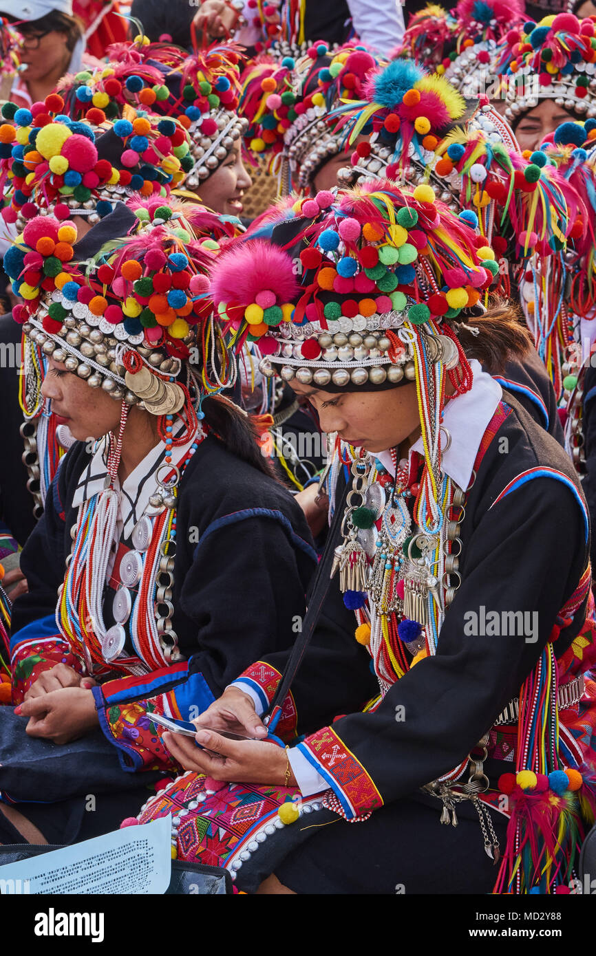 China, Yunnan, Xishuangbanna district, women festival in the Hani ...