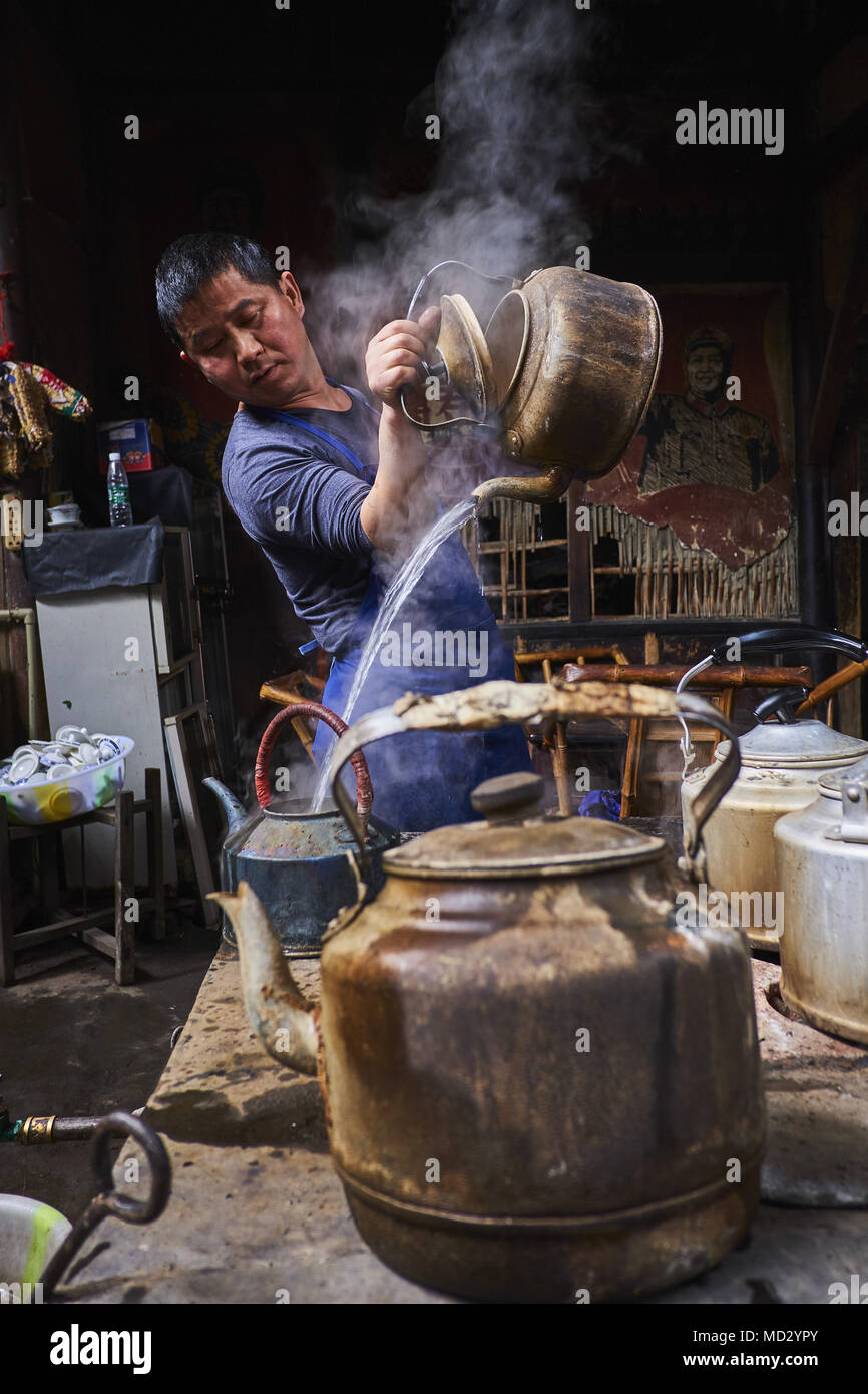 China, Sichuan province, Chengdu, old tea house Stock Photo - Alamy