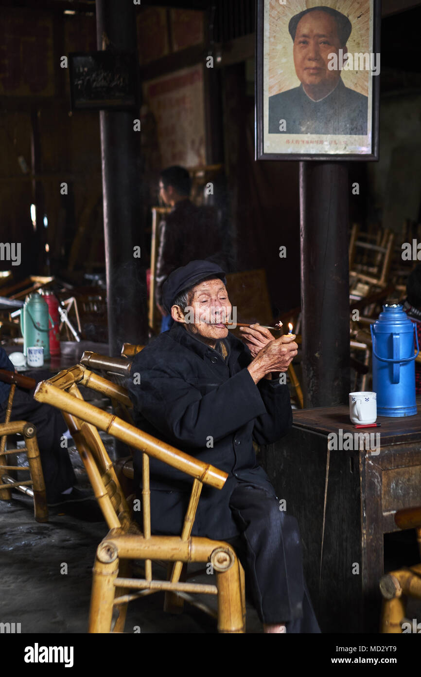 China, Sichuan province, Chengdu, old tea house Stock Photo - Alamy