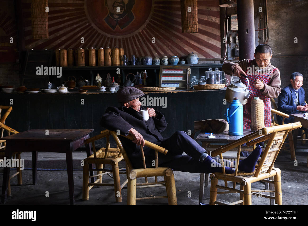 China, Sichuan province, Chengdu, old tea house Stock Photo - Alamy