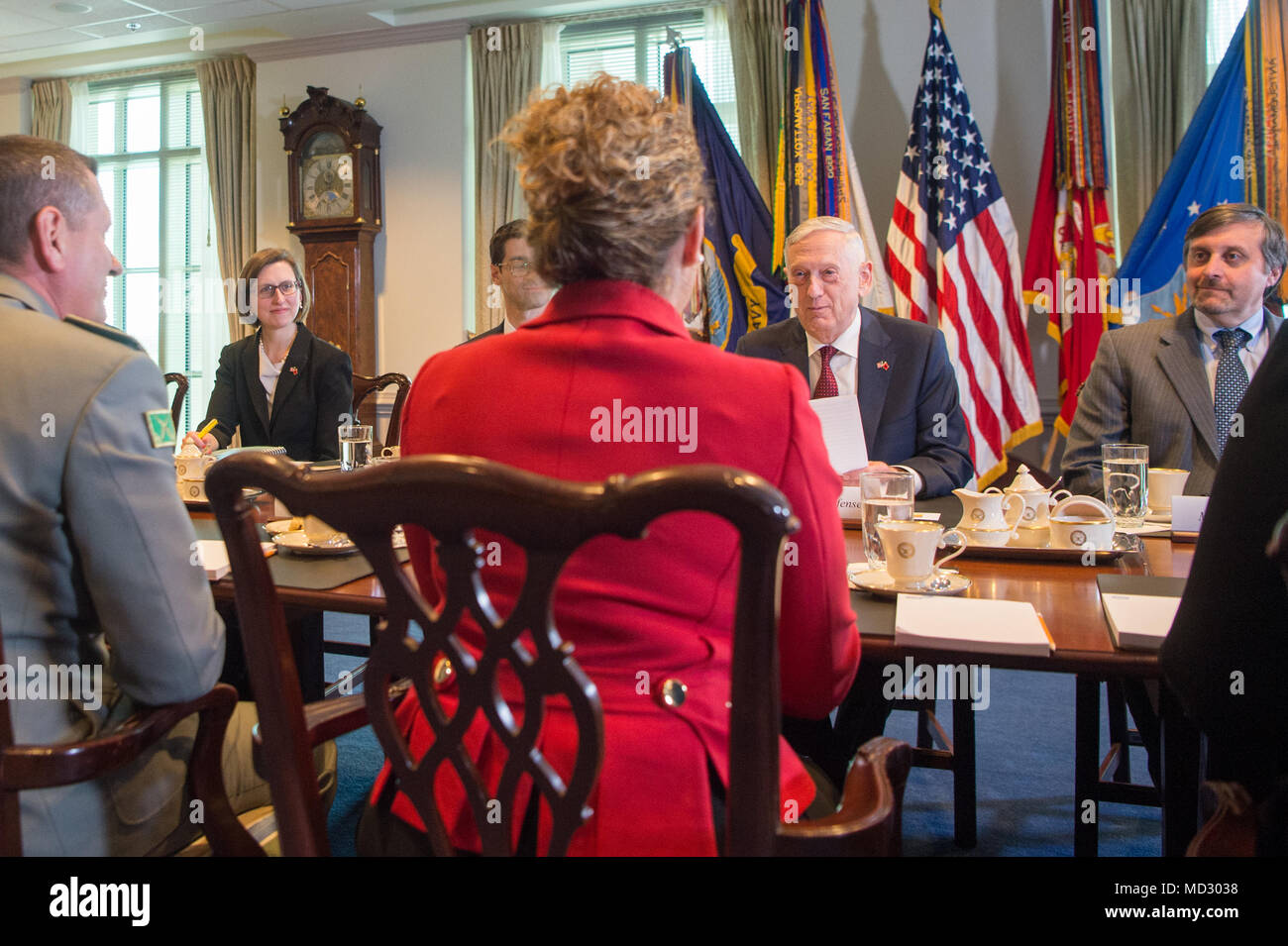 Defense Secretary James N. Mattis meets with Albanian Minister of ...