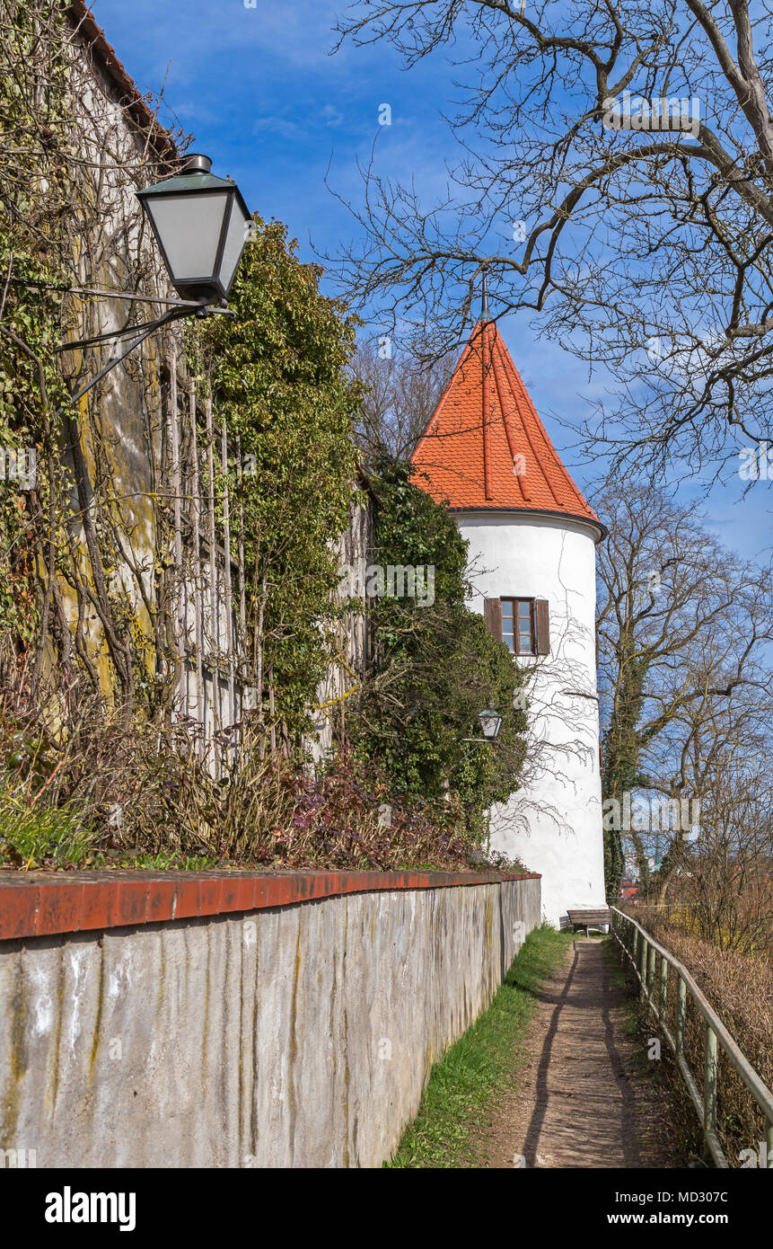 Medieval city wall, Neuburg, Germany Stock Photo - Alamy
