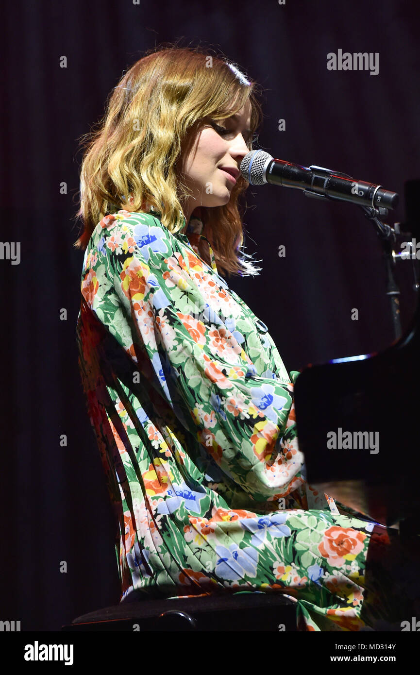 Gabrielle Aplin performing at the Global Citizen Live event held at the ...