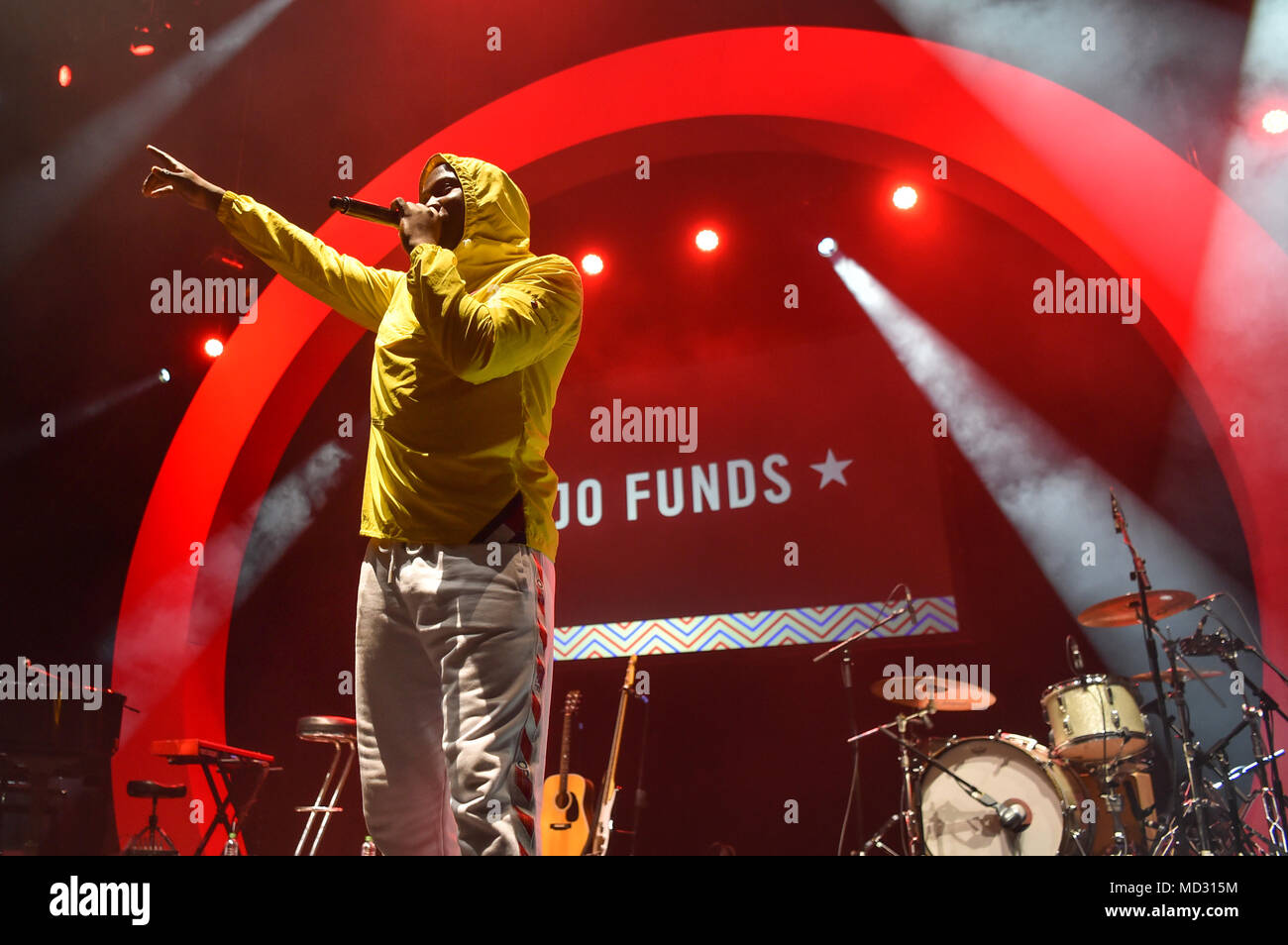 Kojo Funds performing at the Global Citizen Live event held at the 02 ...