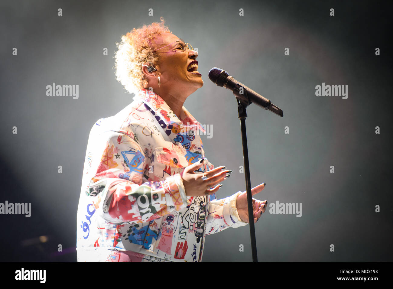 Emeli Sande performing at the Global Citizen Live event held at the 02 ...