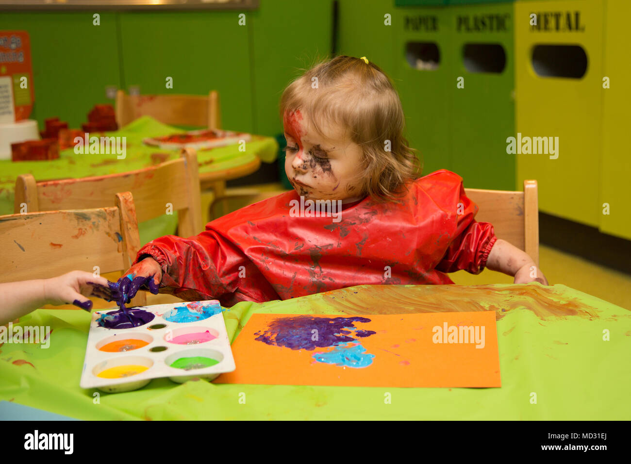 16 month old painting Stock Photo - Alamy