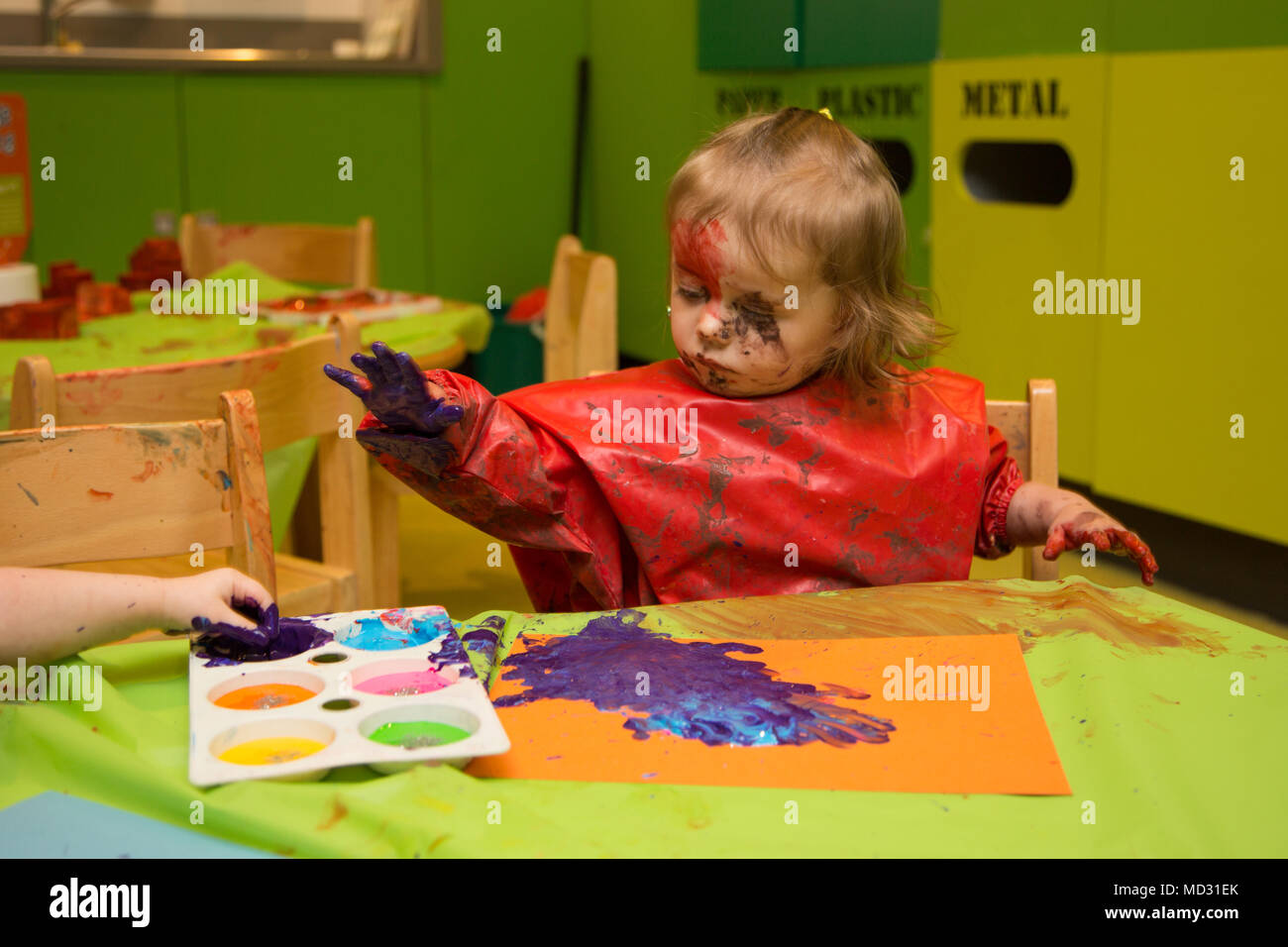 16 month old painting Stock Photo - Alamy