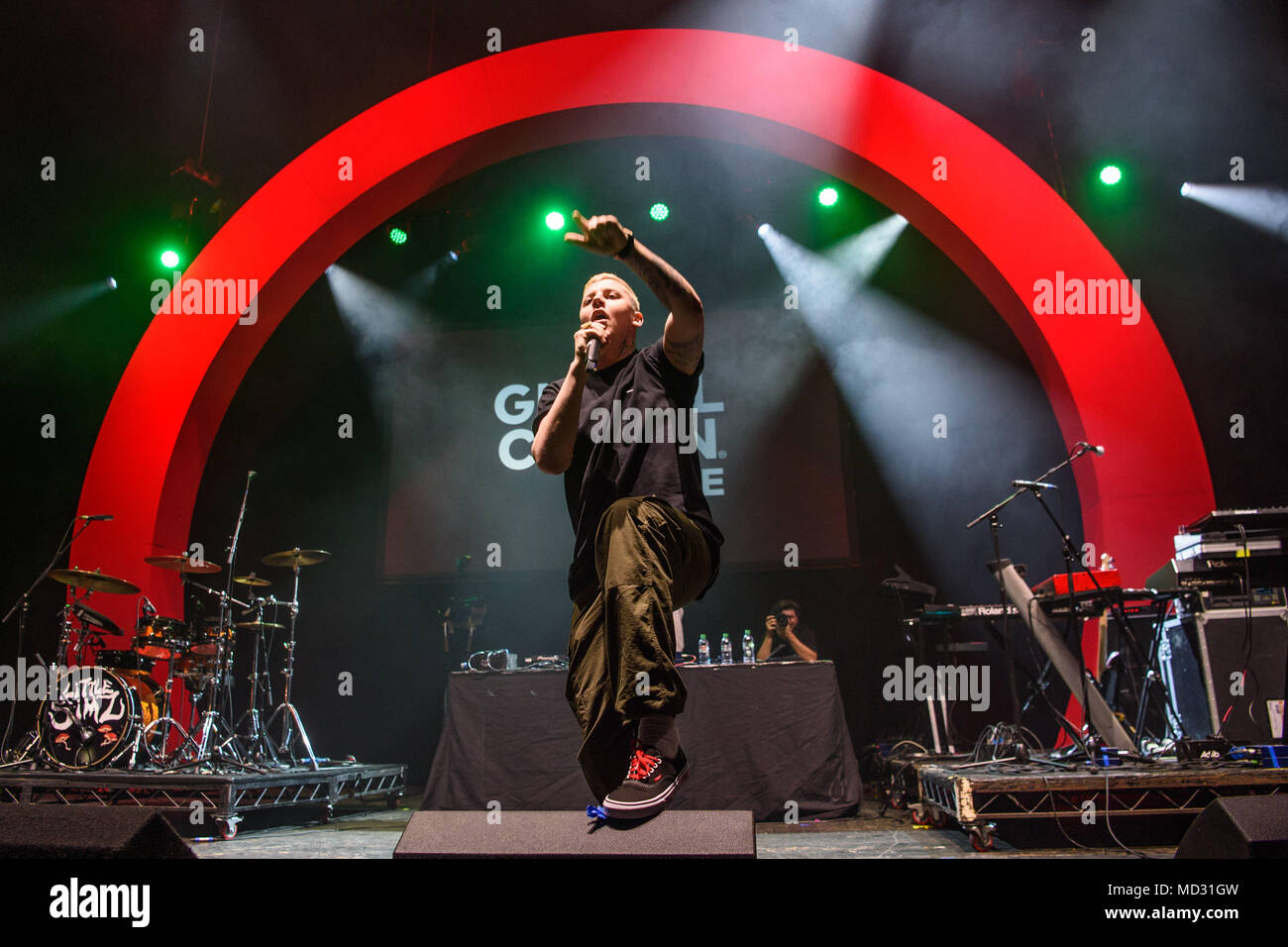 Professor Green performing at the Global Citizen Live event held at the ...