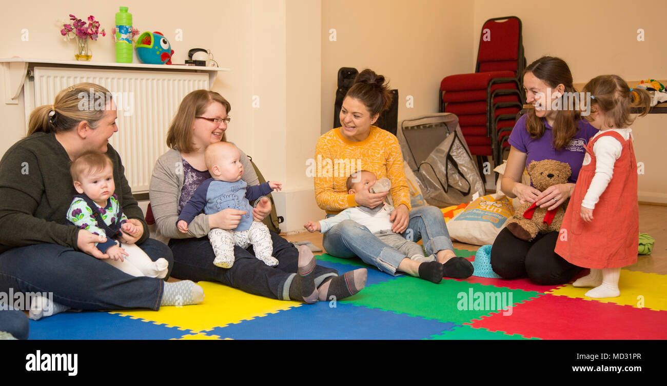 Mother & Baby Group Baby Sign Language Stock Photo - Alamy