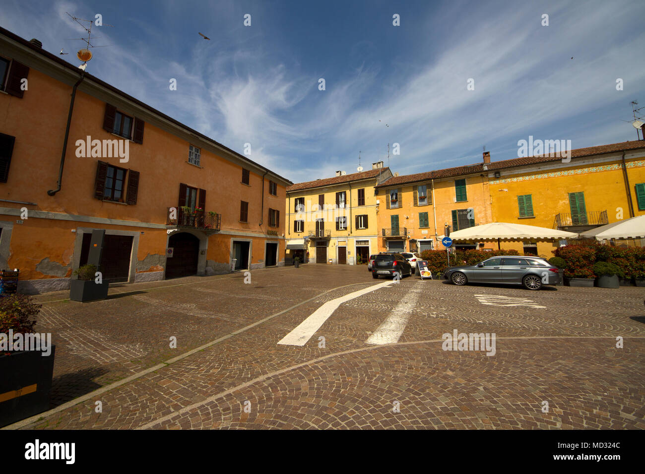 Abbiategrasso, Lombardy, Italy, Visconti Castle Stock Photo - Alamy