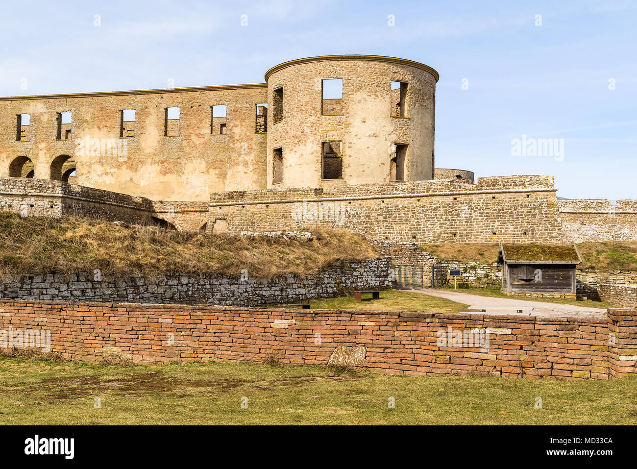 Historic castle ruin at Bornholm, Oland in Sweden. A popular travel ...