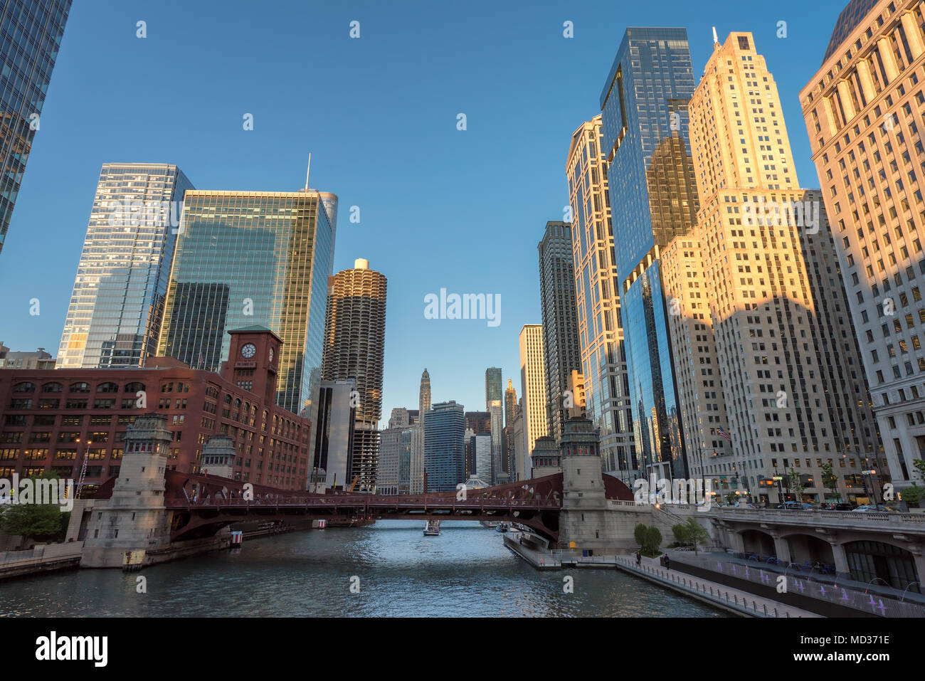 Downtown at sunset hi-res stock photography and images - Alamy