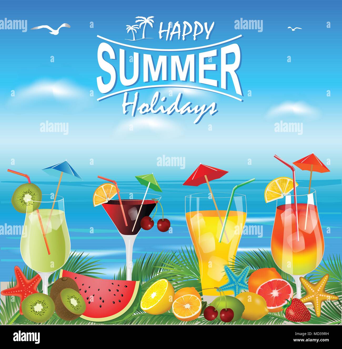 Summer cocktails blur beach on hi-res stock photography and images - Alamy