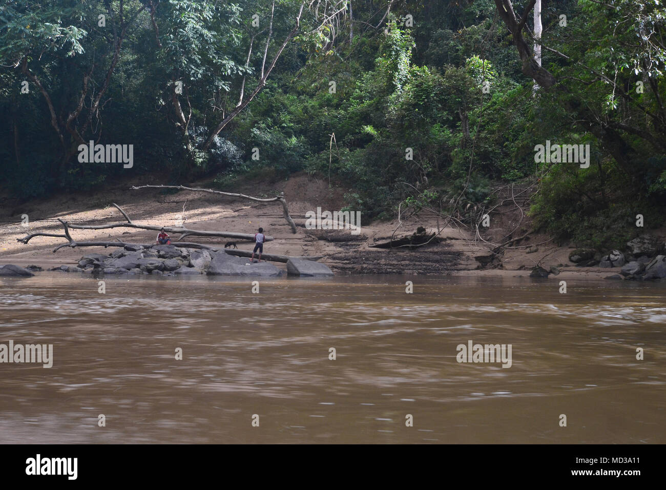 Borneo dayak longhouse children hi-res stock photography and images - Alamy