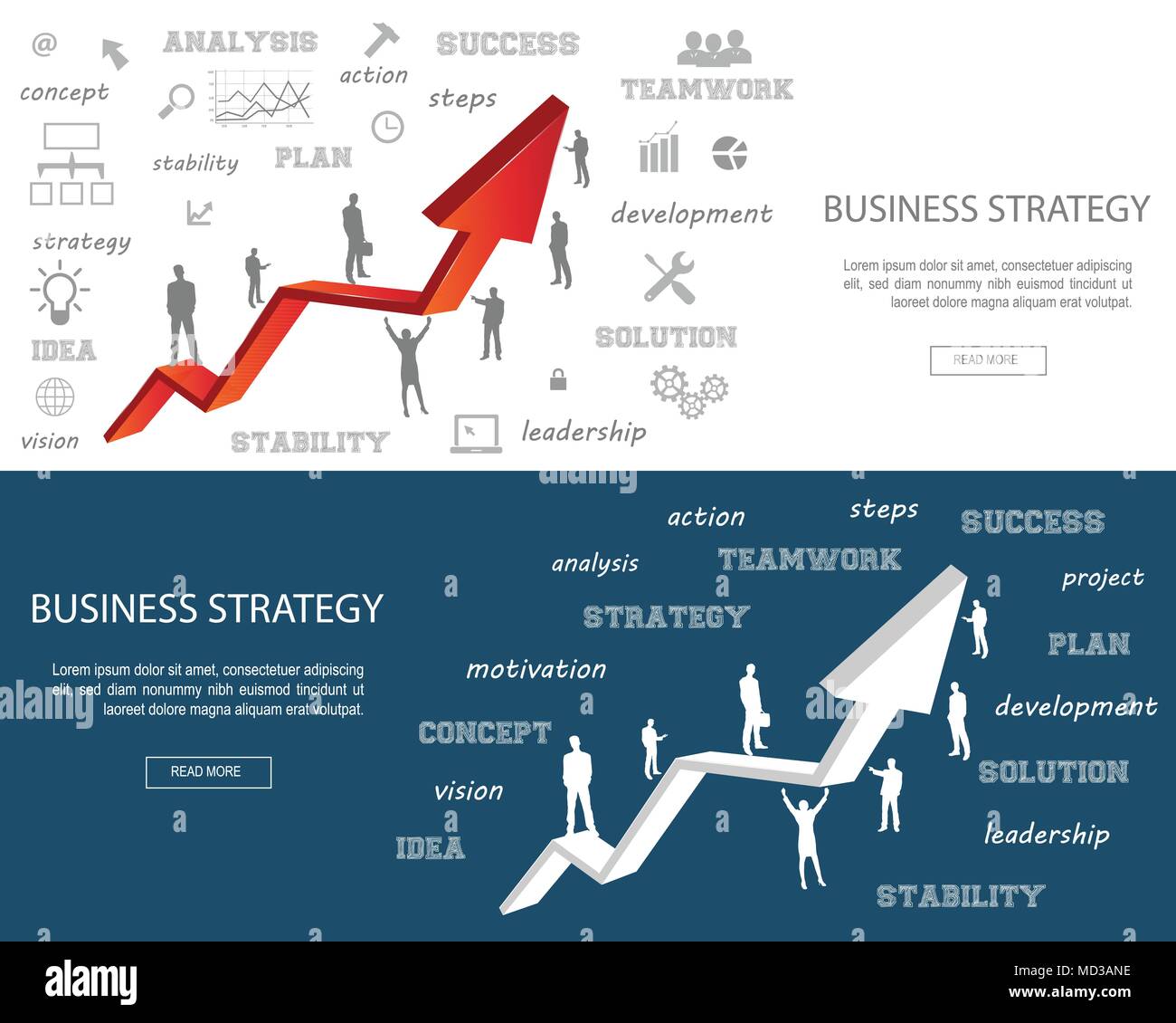 Set of flat design concepts for business strategy. Concepts for ... Set of flat design concepts for business strategy. Concepts for ...