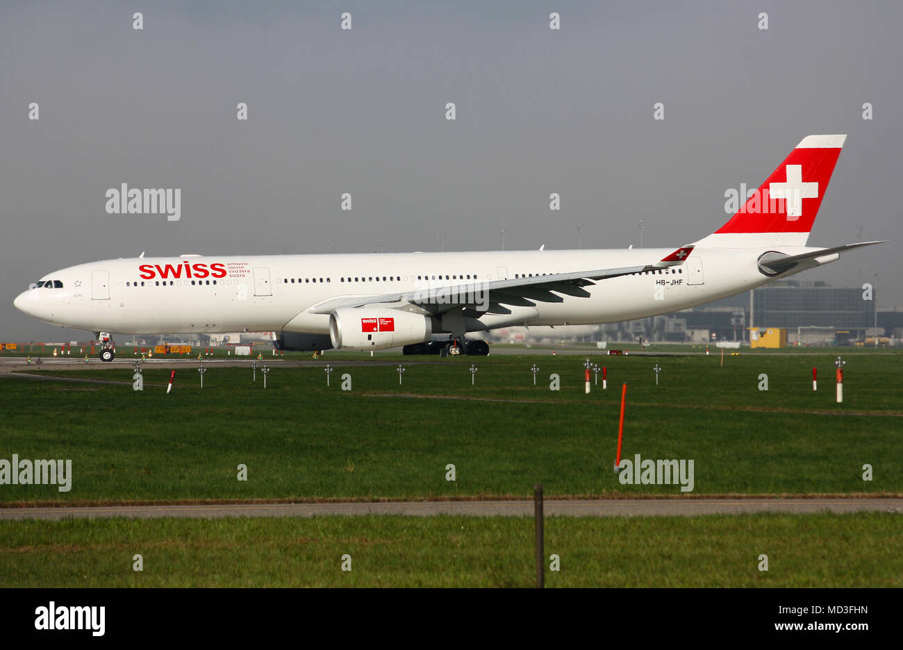 An Airbus A330-300 of the Swiss airline "Swiss" rolls on 21.09.2010 on ...