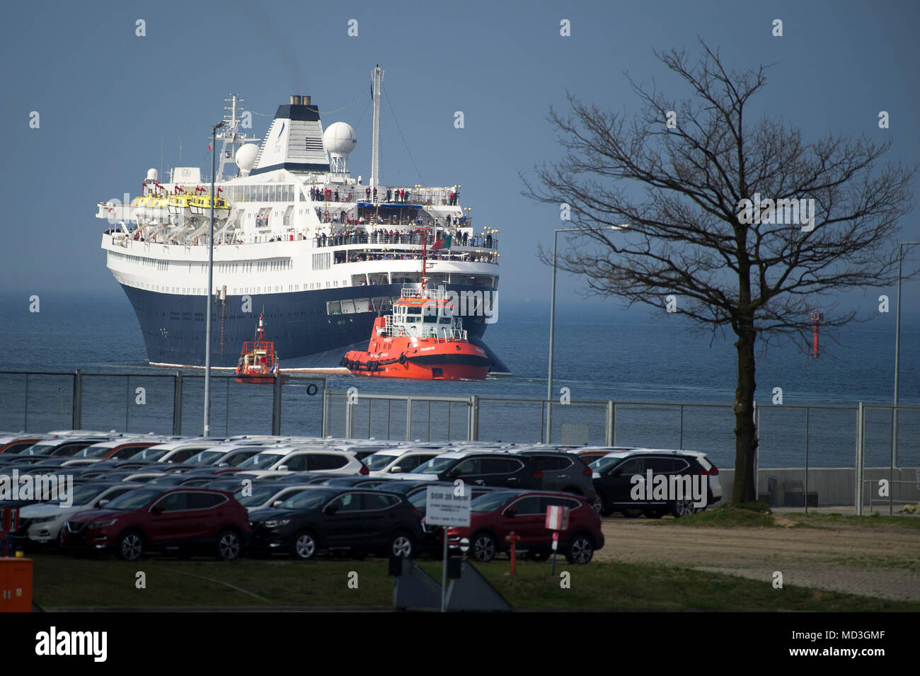 Gdansk, Poland. 18th April 2018. 160 meter long cruise ship MV Astoria ...