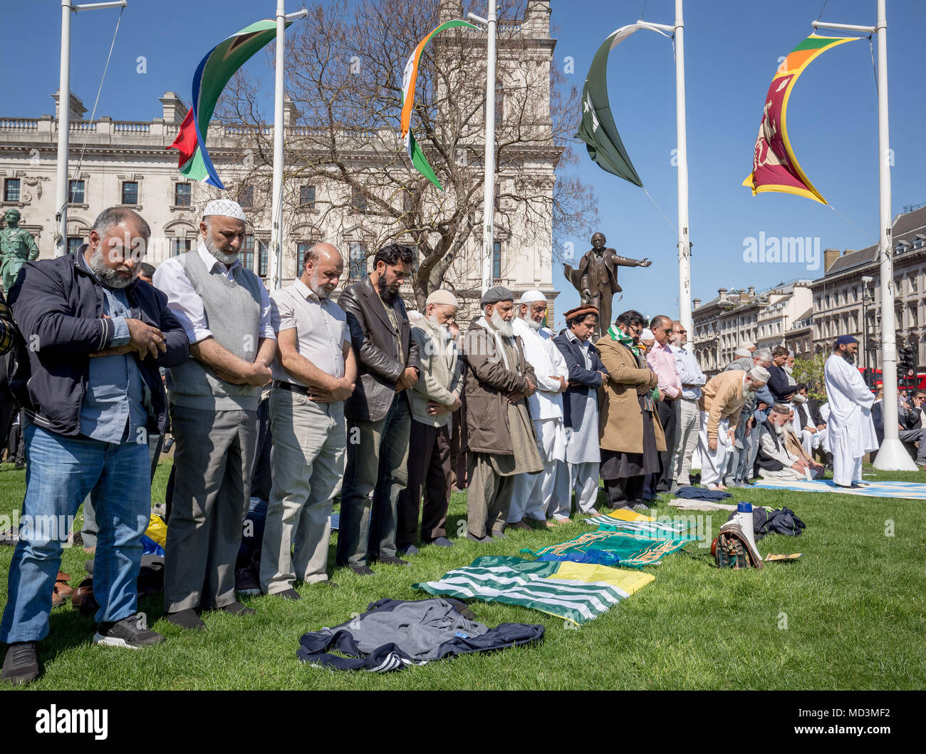 Muslims during prayers london hi-res stock photography and images - Alamy