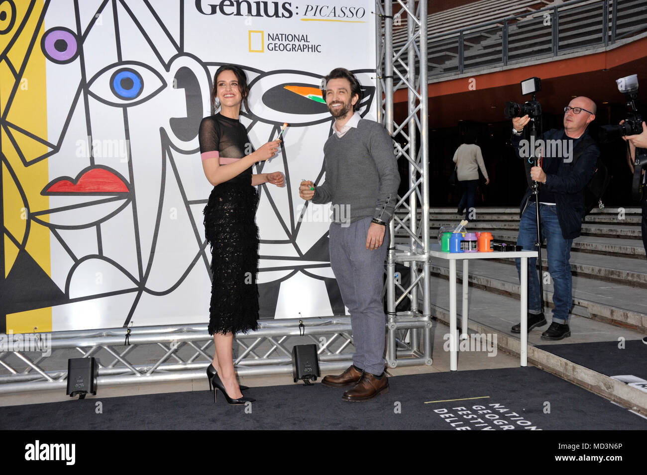 Rome, Italy. 18th Apr, 2018. Rome, Red Carpet film: Genius-Picasso ...