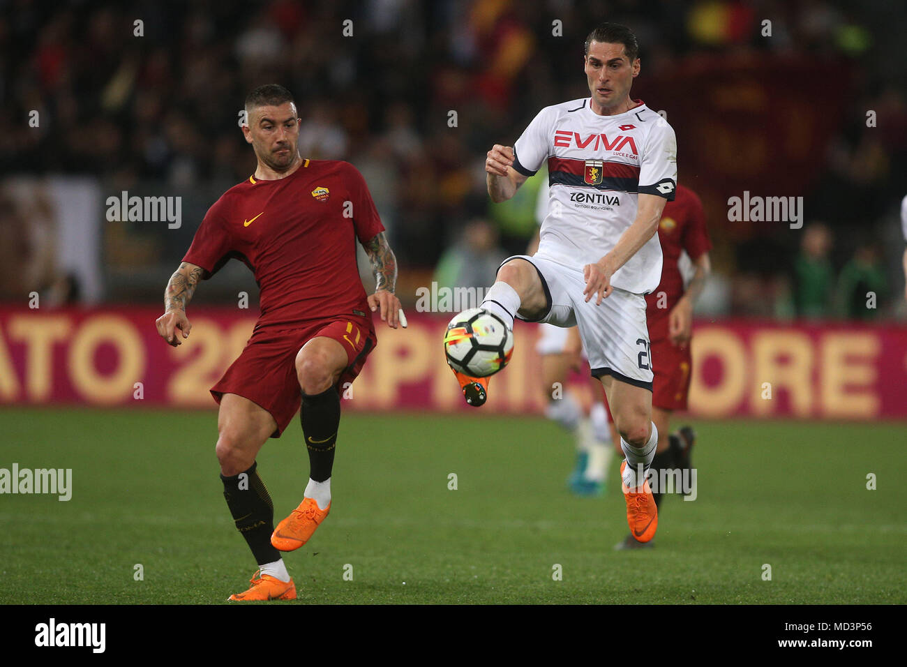 Stadio Olimpico, Rome, Italy. 18th Apr, 2018. Serie A Roma vs Genoa ...