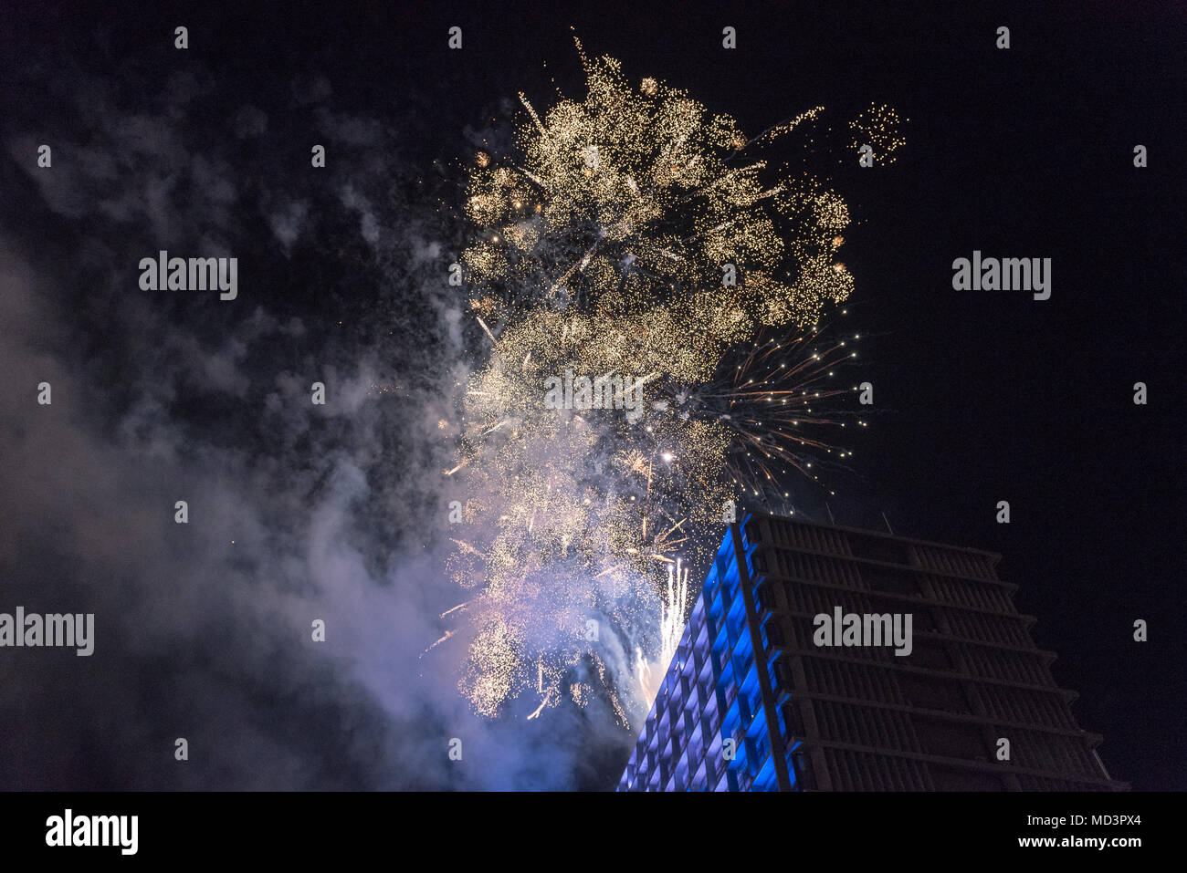 Tel Aviv-Yafo, Israel. 18 April 2018: Celebration of the 70th ...