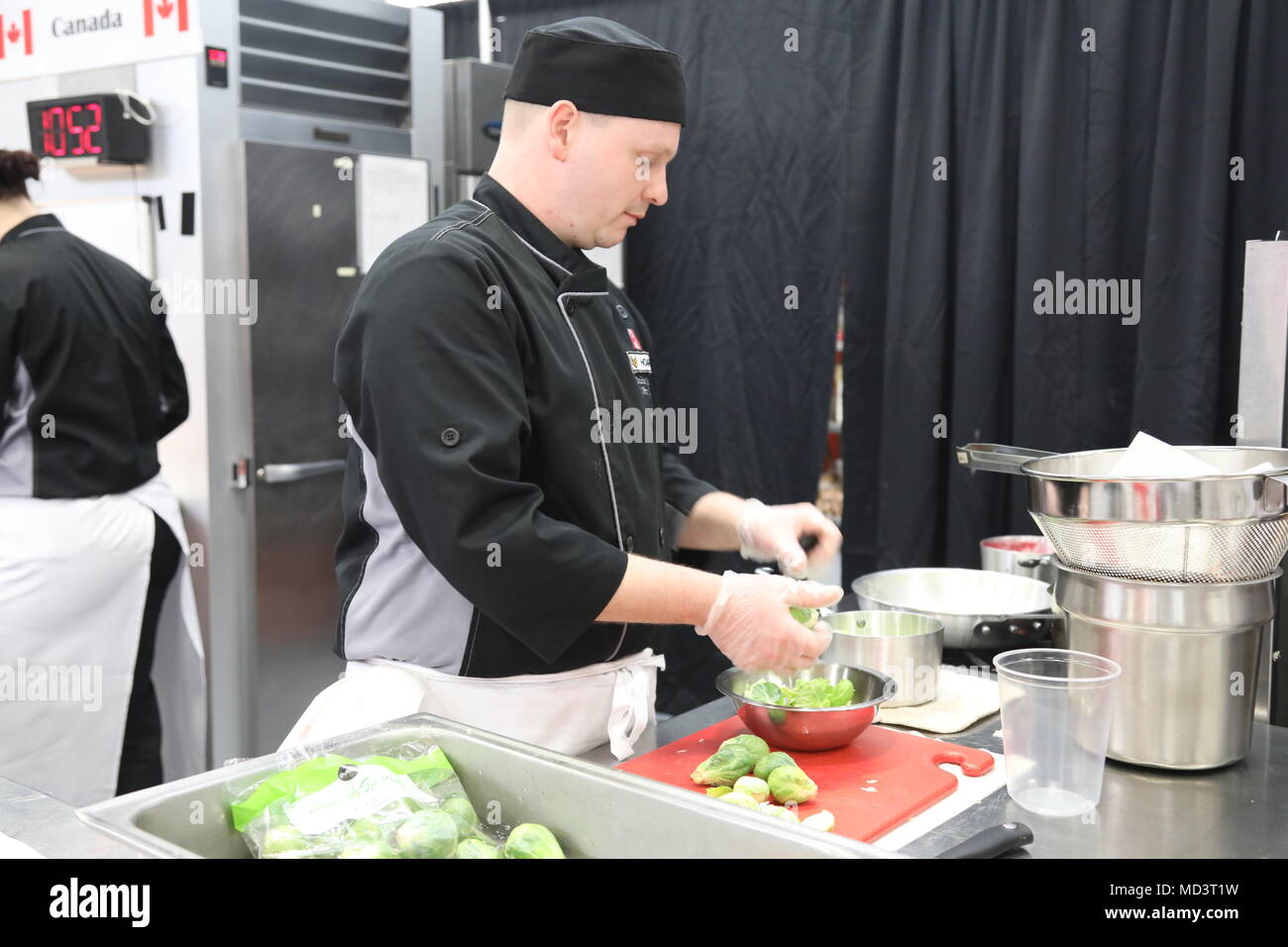 Team Canada member, Royal Canadian Air Force Cpl. Jordan Hoare preps ...