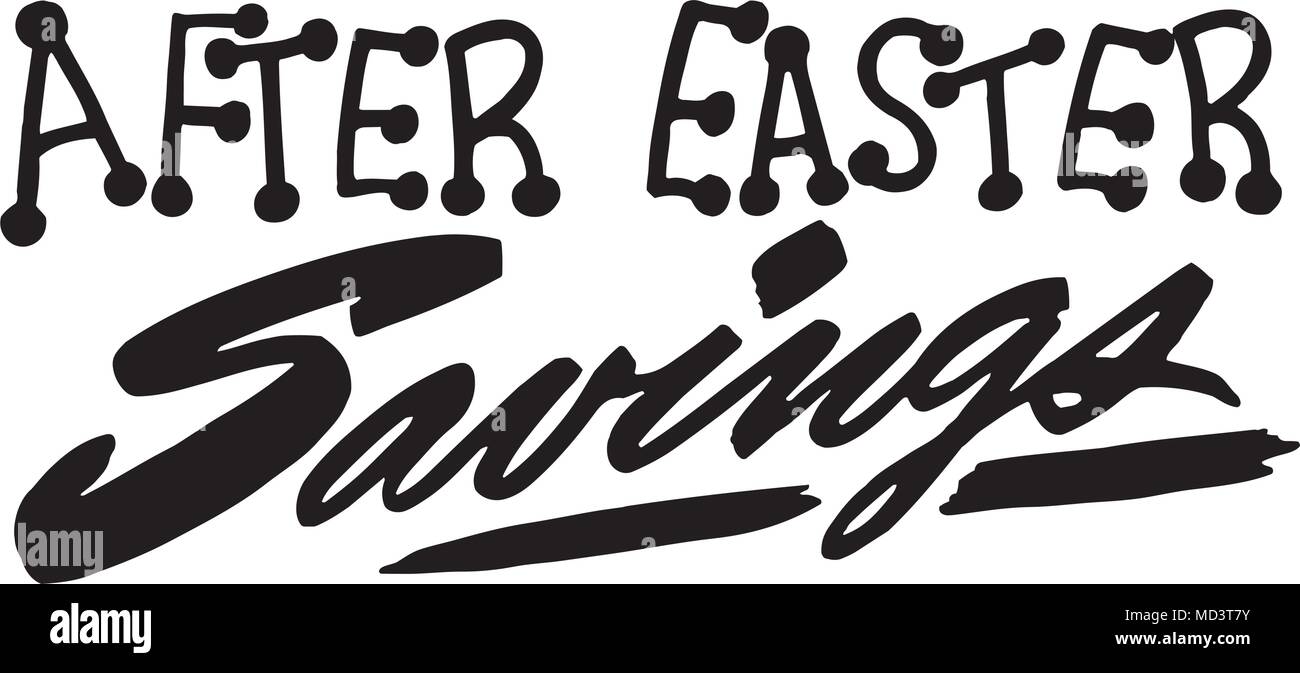 After Easter Savings 2 - Retro Clipart Banner Stock Vector Image & Art ...