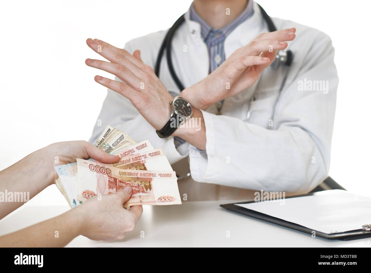 Hand giving cash doctor hi-res stock photography and images - Alamy