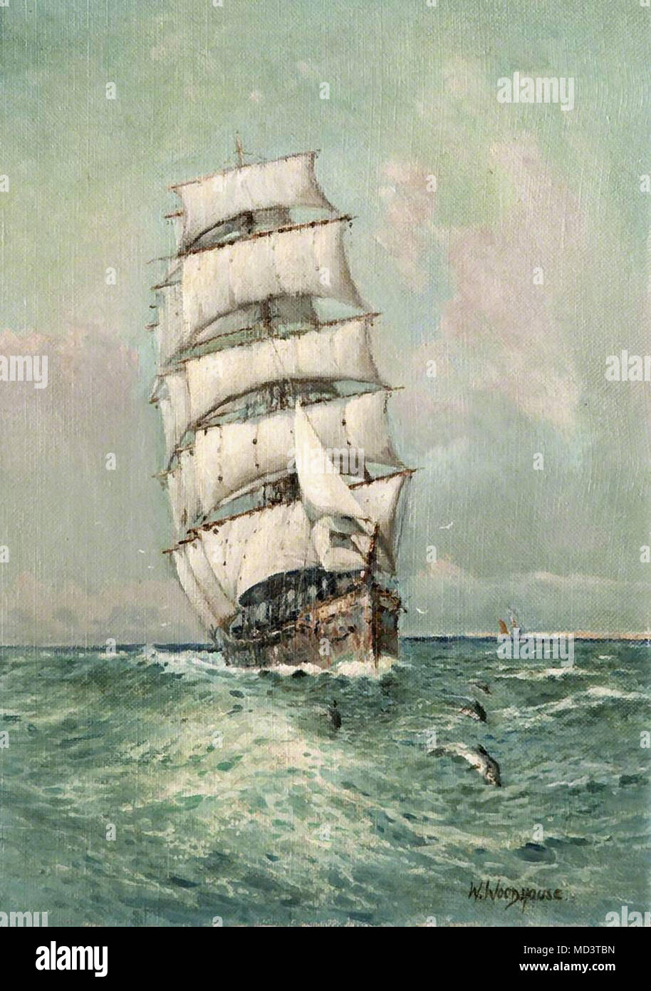 Woodhouse William - Ship in Full Sail Stock Photo - Alamy