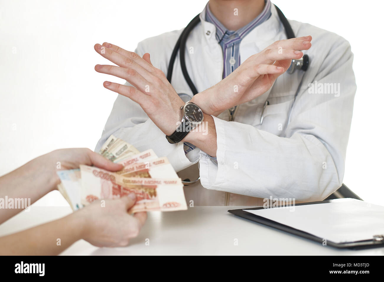 Doctor business man cash hi-res stock photography and images - Alamy