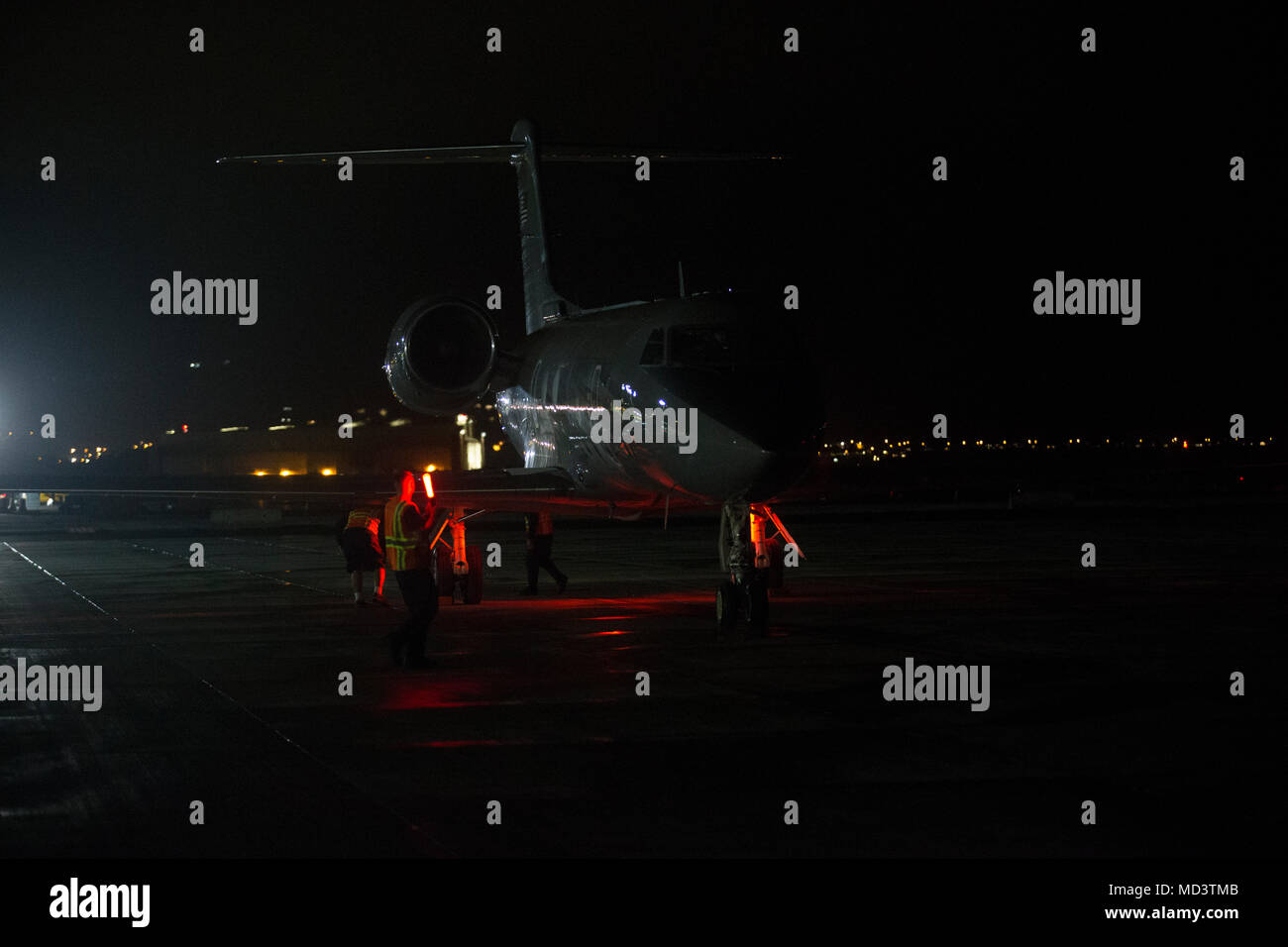 The Grey Ghost, a C-20G aircraft, arrives aboard Marine Corps Air ...