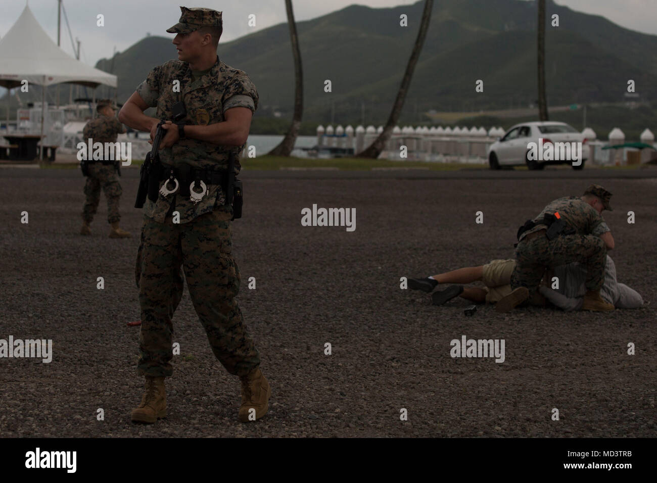 Military police with the Provost Marshal’s Office provide security and ...