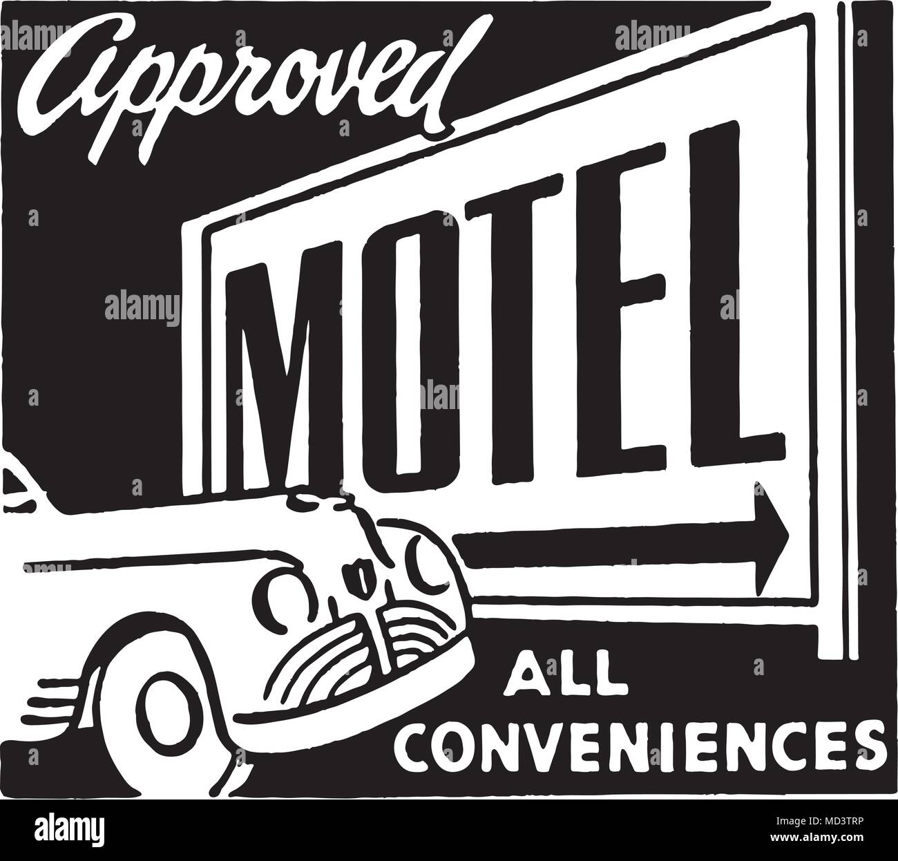 1950s retro motel Stock Vector Images - Alamy