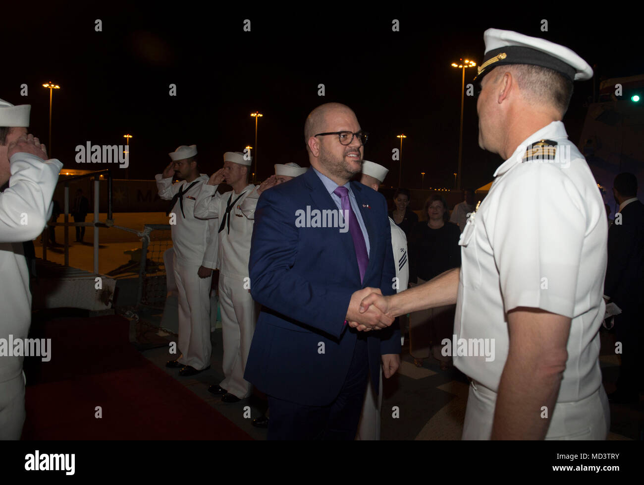 180314-N-OI558-2227 DOHA, Qatar (March 14, 2018) Cmdr. Timothy D ...
