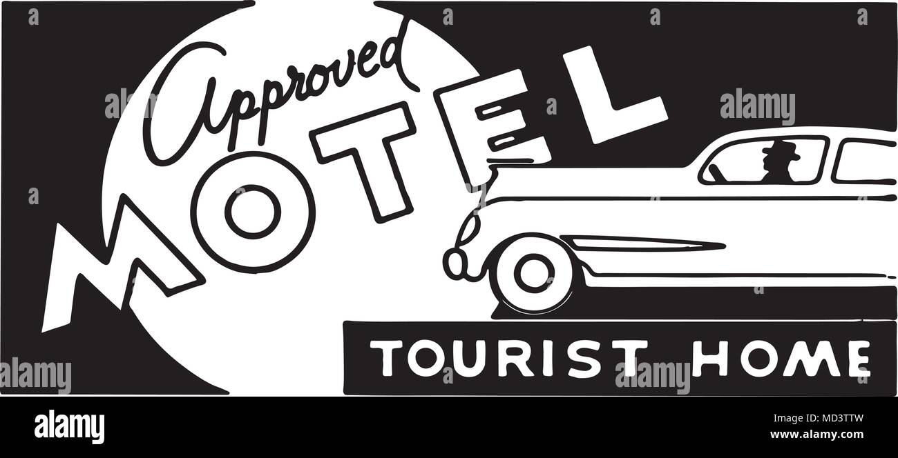 1950s retro motel Stock Vector Images - Alamy
