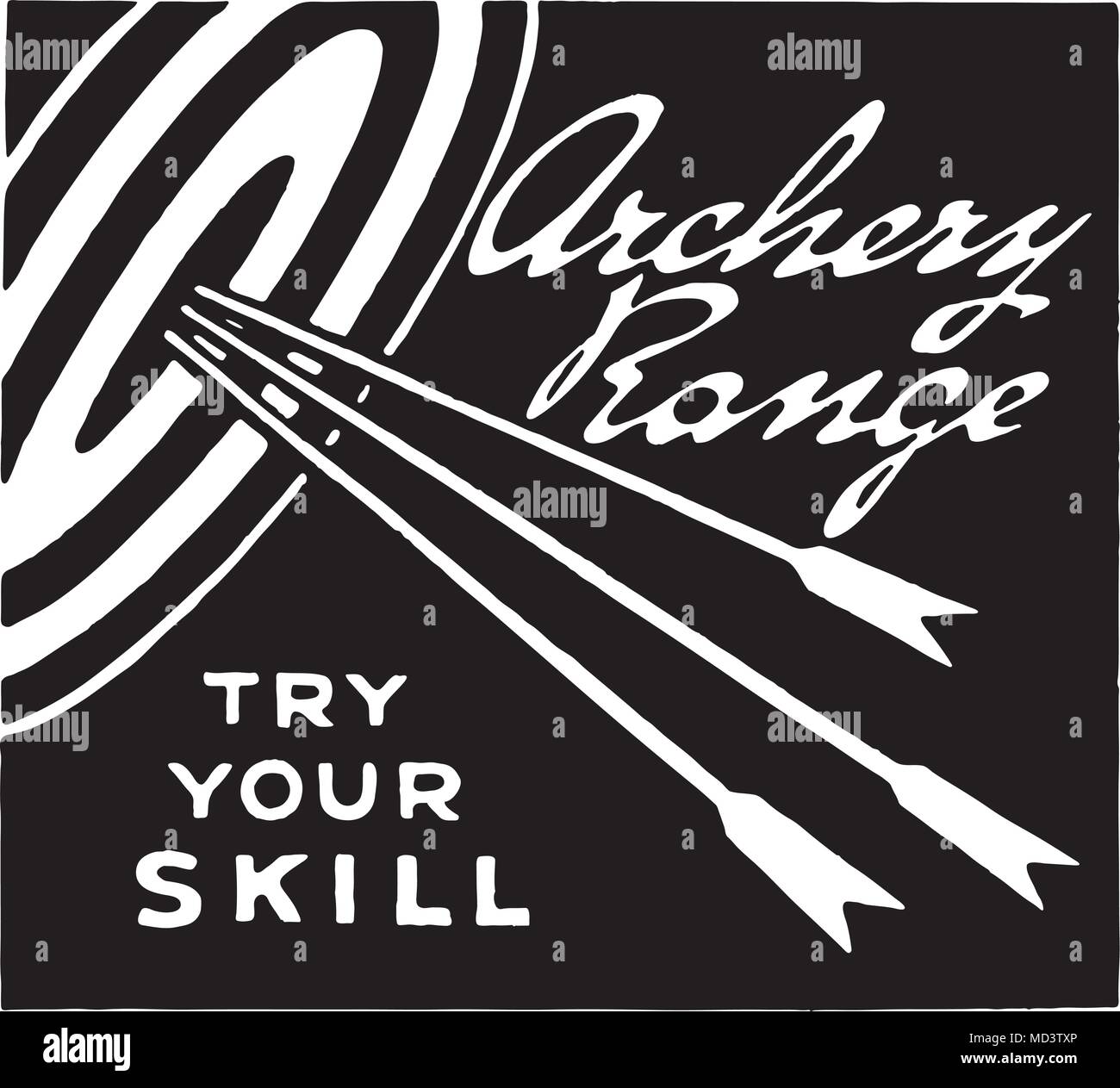Archery Range - Retro Ad Art Banner Stock Vector Image & Art - Alamy