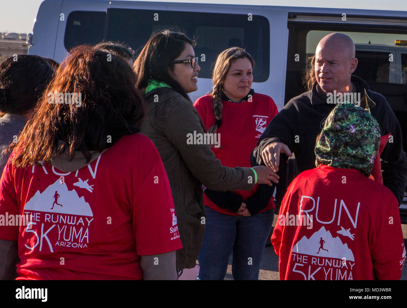 U.S. Marines and civilians participate in a 5k race on Marine Corps Air ...
