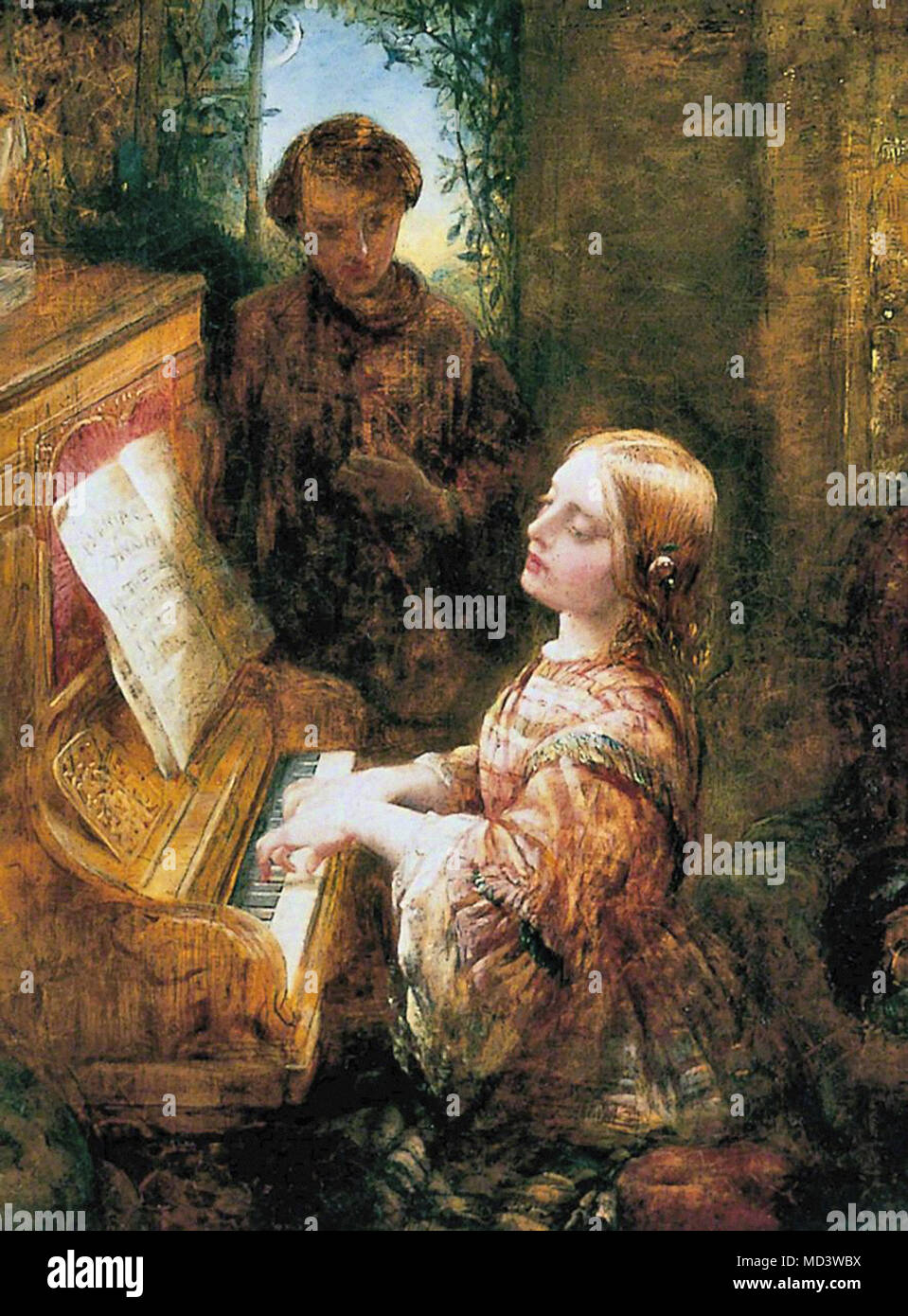 Woolmer Alfred Joseph - the Evening Hymn Stock Photo - Alamy