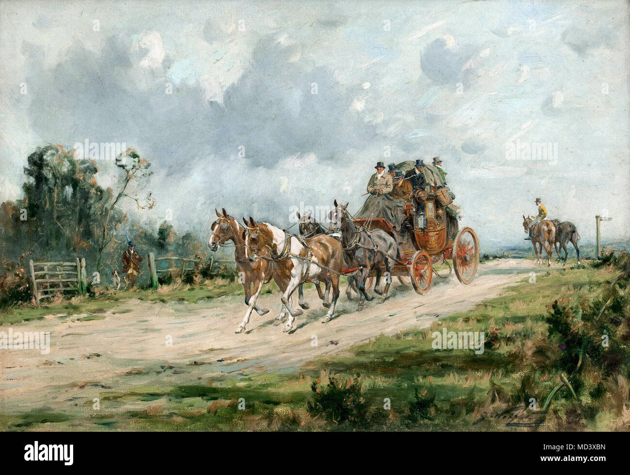 Wright George - Coach and Four Stock Photo - Alamy